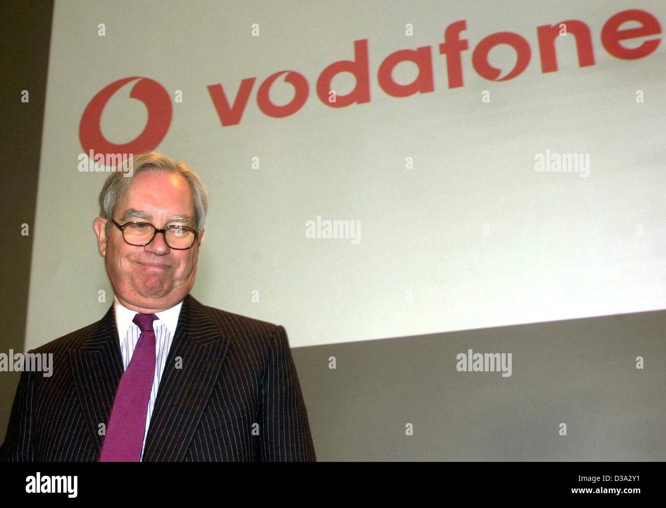 (dpa) - Chris Gent, chairman of the Vodafone group, at the beginning of ...