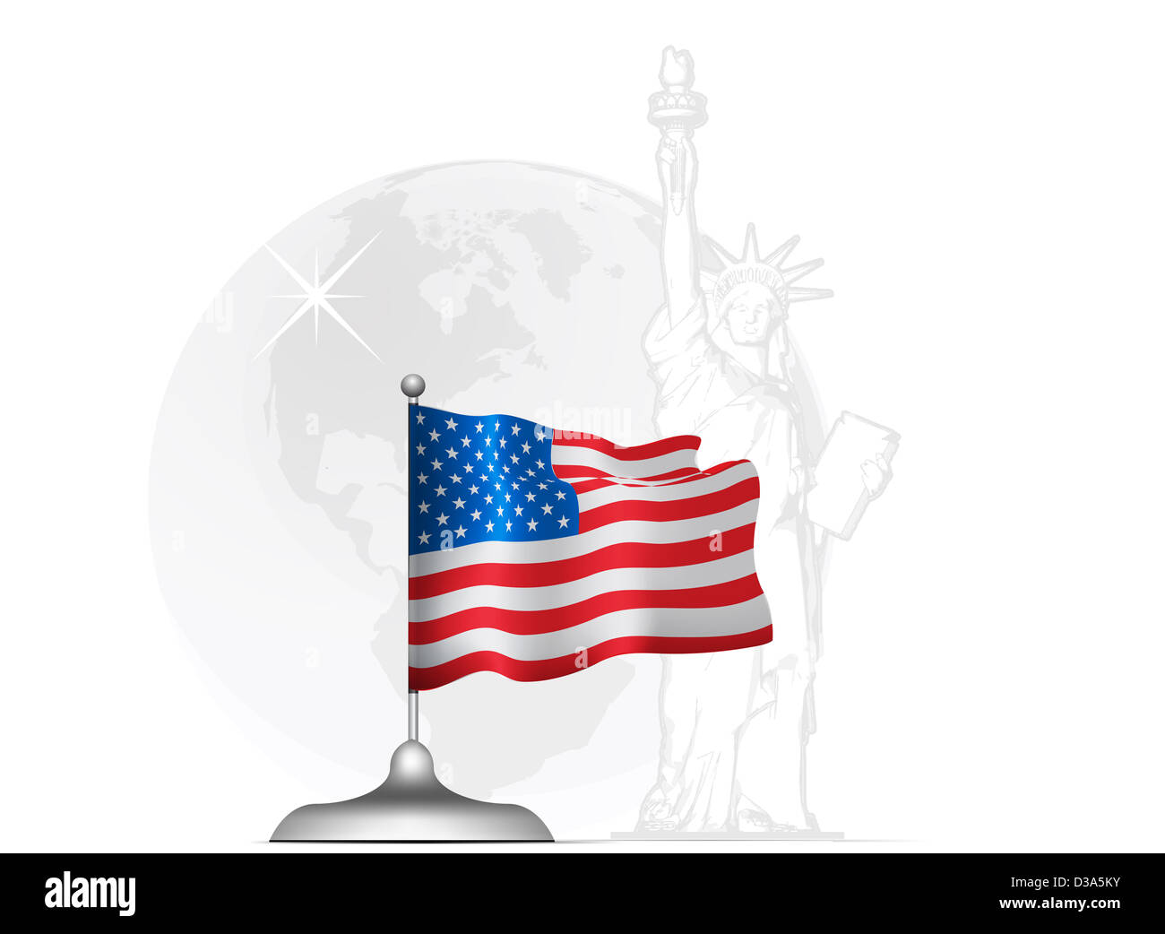 American symbols flag statue liberty hi-res stock photography and ...