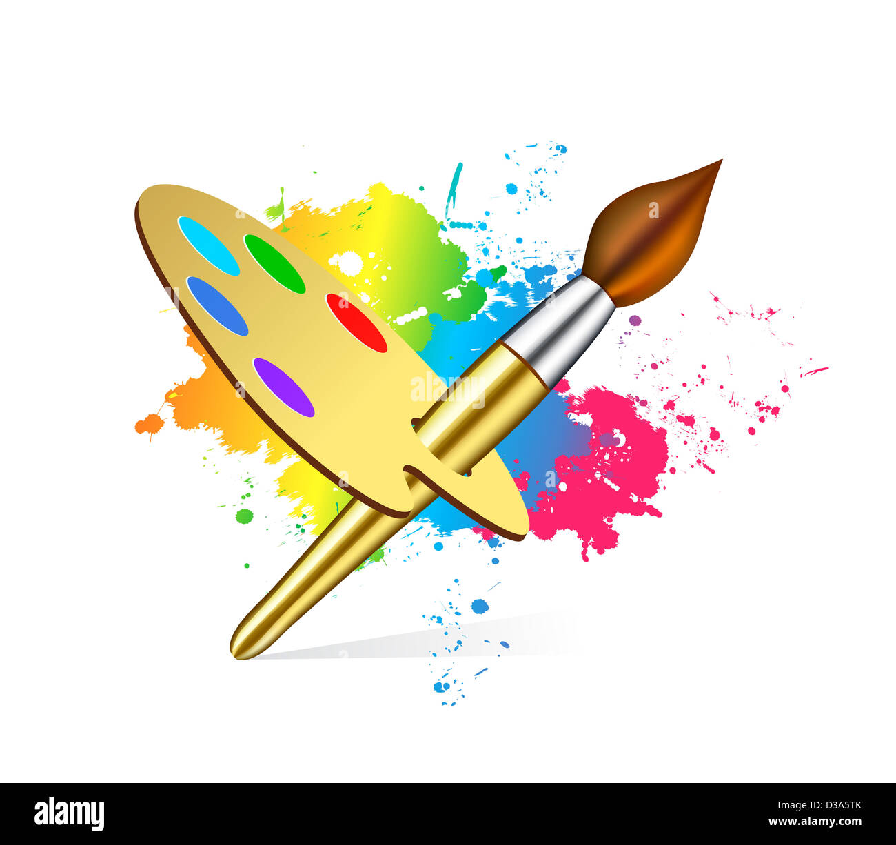 Vector brush on color background Stock Photo - Alamy