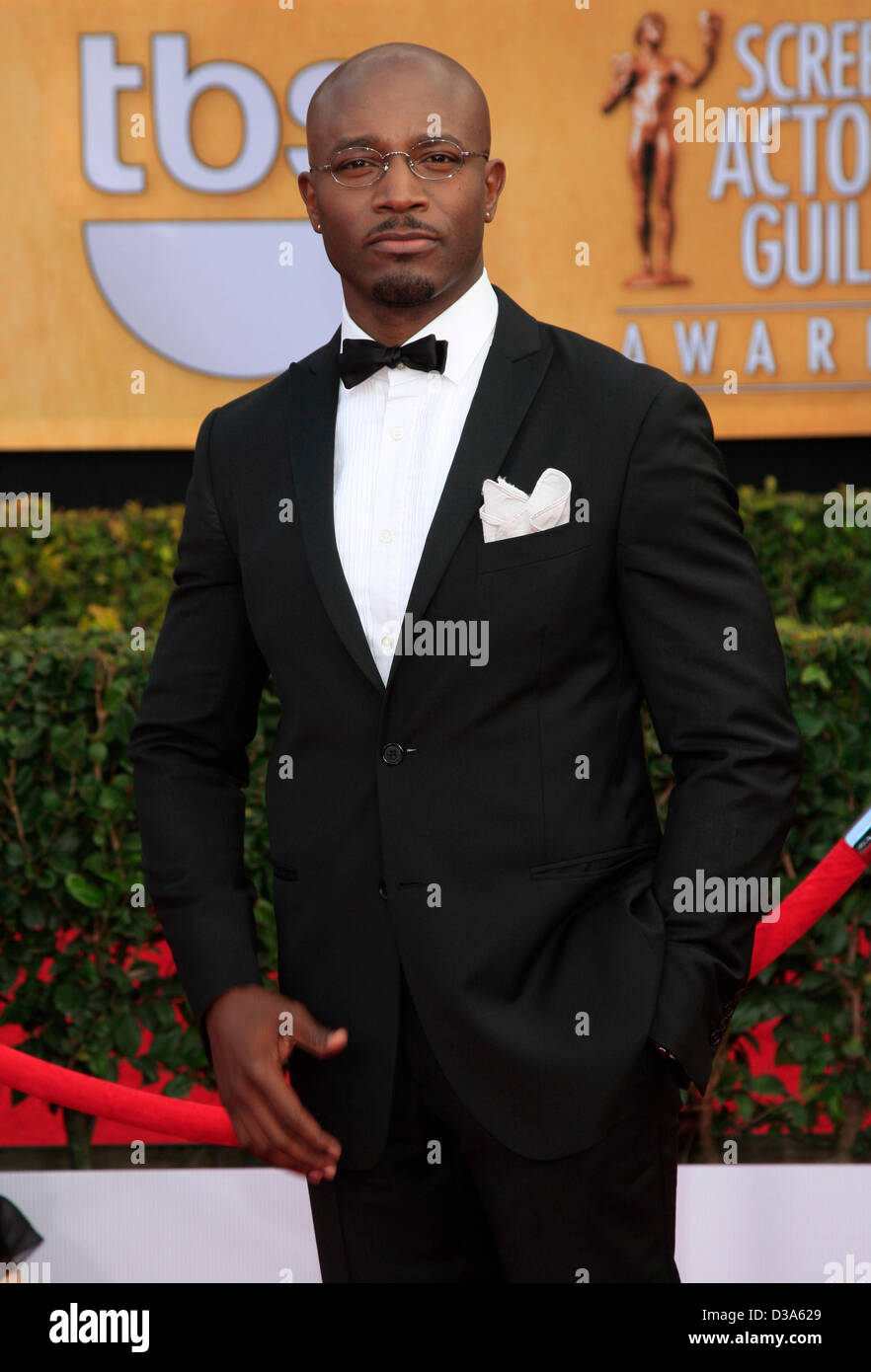 TAYE DIGGS ACTOR 19TH ANNUAL SCREEN ACTORS GUILD AWARDS. RED CARPET LOS ...