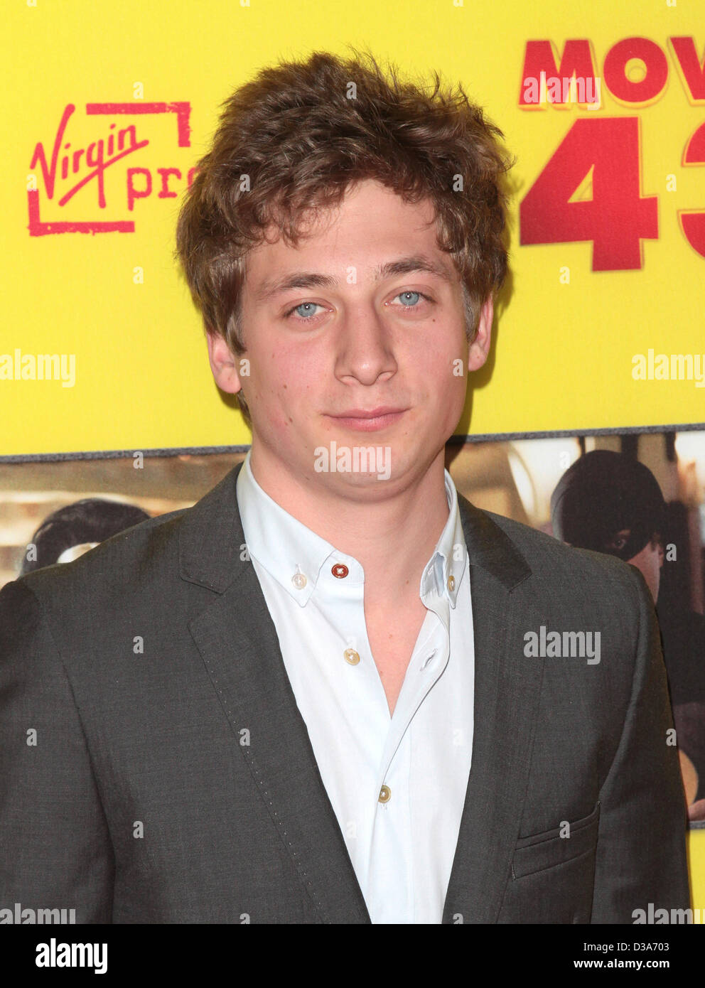 JEREMY ALLEN WHITE ACTOR PREMIERE OF MOVIE 43 LOS ANGELES, CALIFORNIA ...