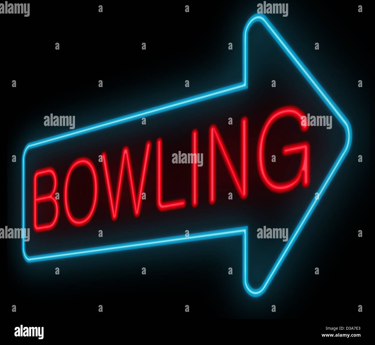 Ten pin bowling neon sign hi-res stock photography and images - Alamy