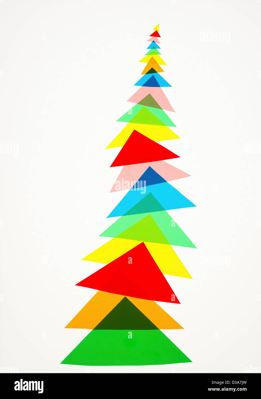 Illustration of colorful triangles Stock Photo - Alamy
