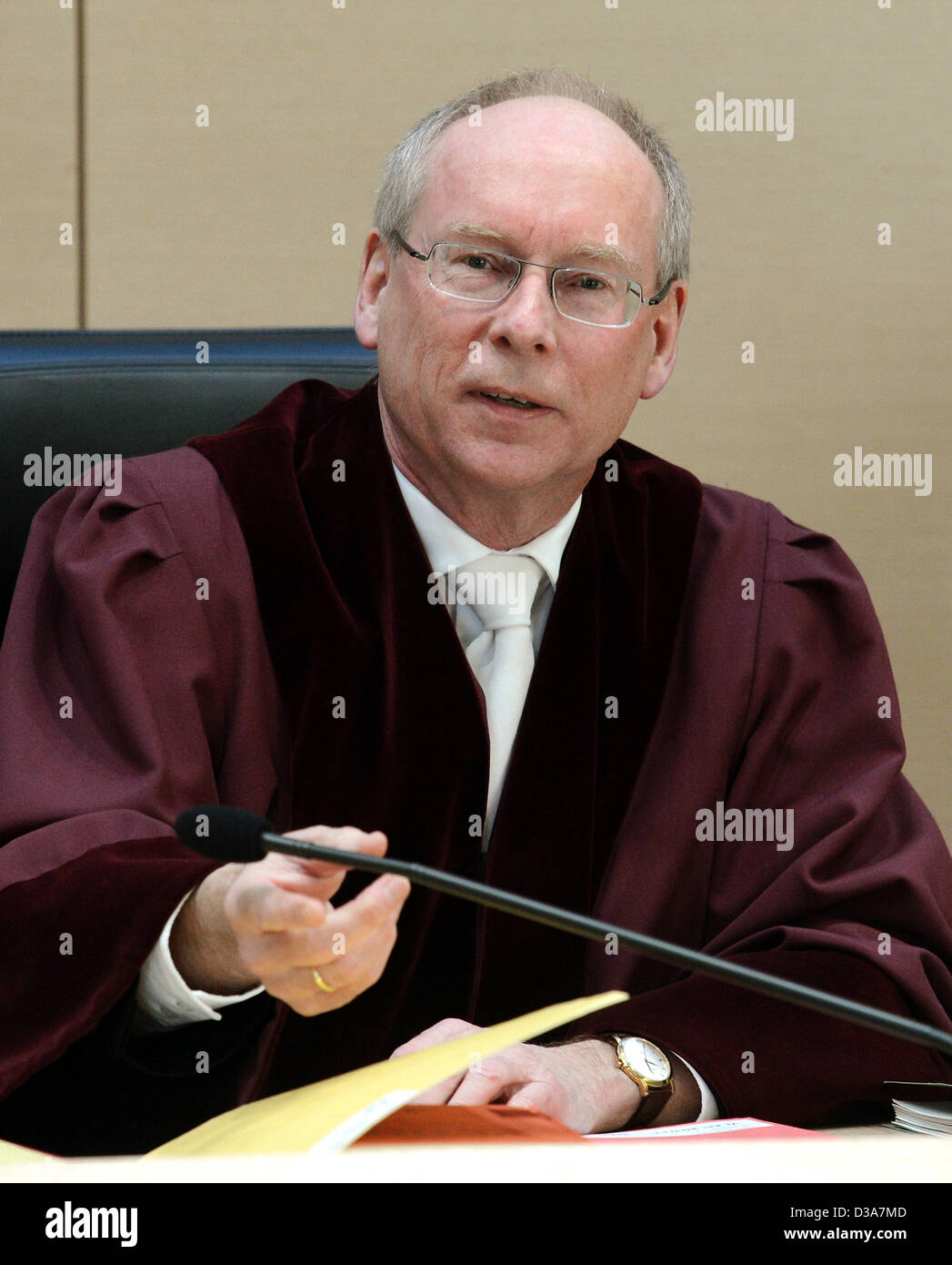 Presiding judge Alfred Bergmann directs the trial at the Disciplinary ...