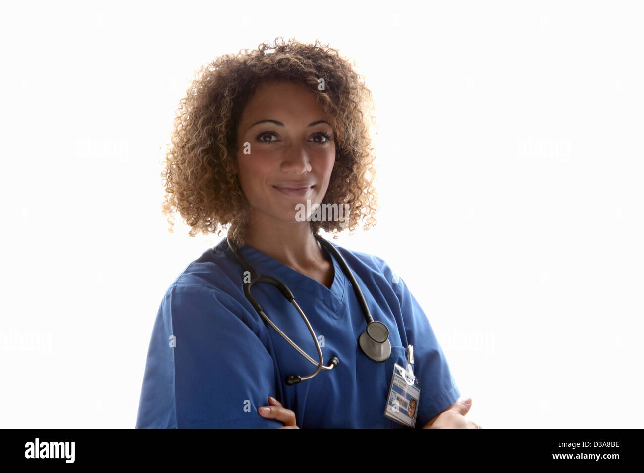 Smiling doctor wearing stethoscope Stock Photo - Alamy