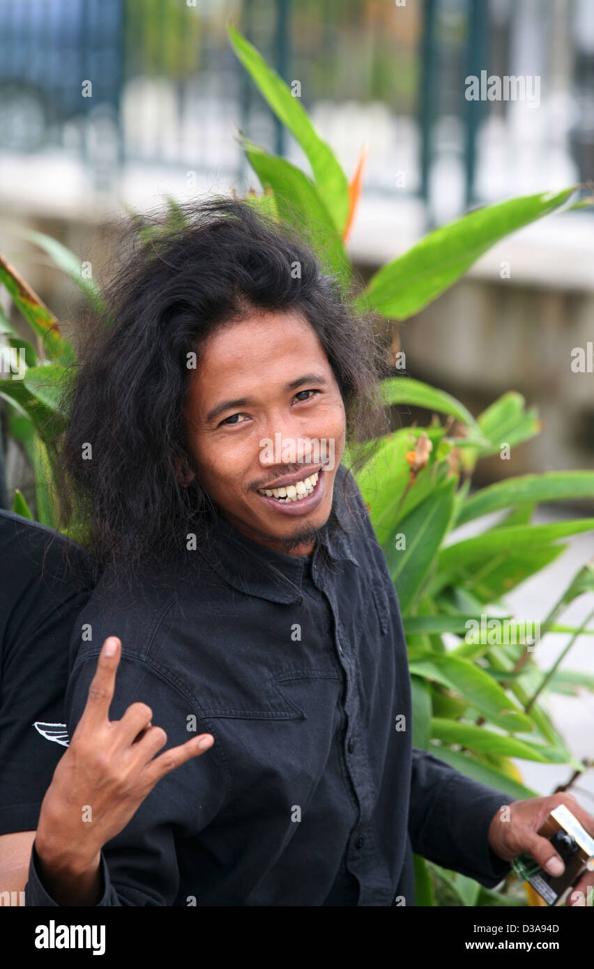 Indonesia, Bali 22 February 2008: Portrait young men in Kuta 22 ...