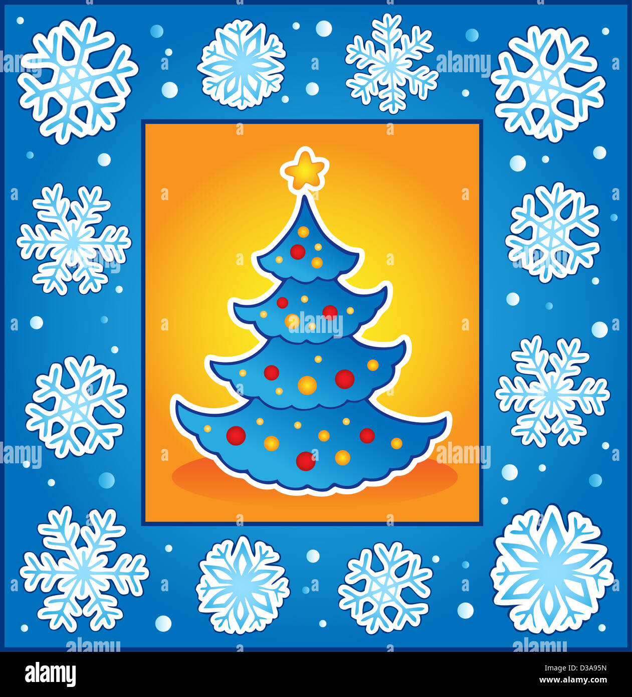 Christmas theme greeting card 5 - picture illustration Stock Photo - Alamy