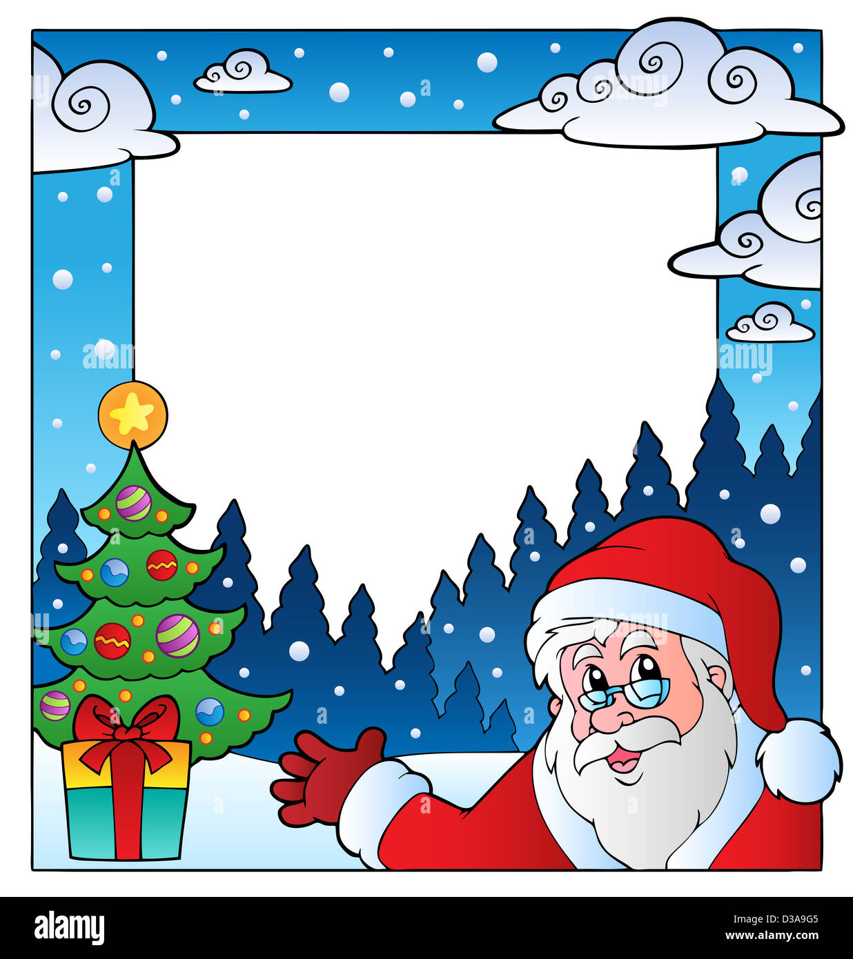 Christmas composition picture frame Cut Out Stock Images & Pictures - Alamy
