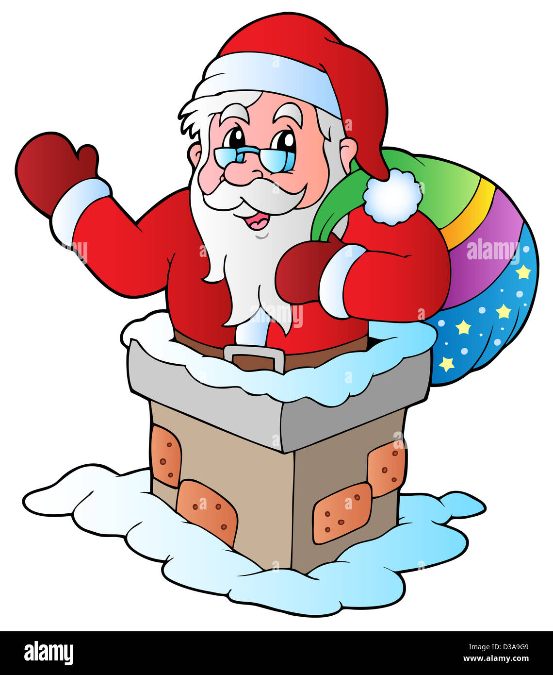 Christmas Santa Claus 5 - picture illustration Stock Photo - Alamy