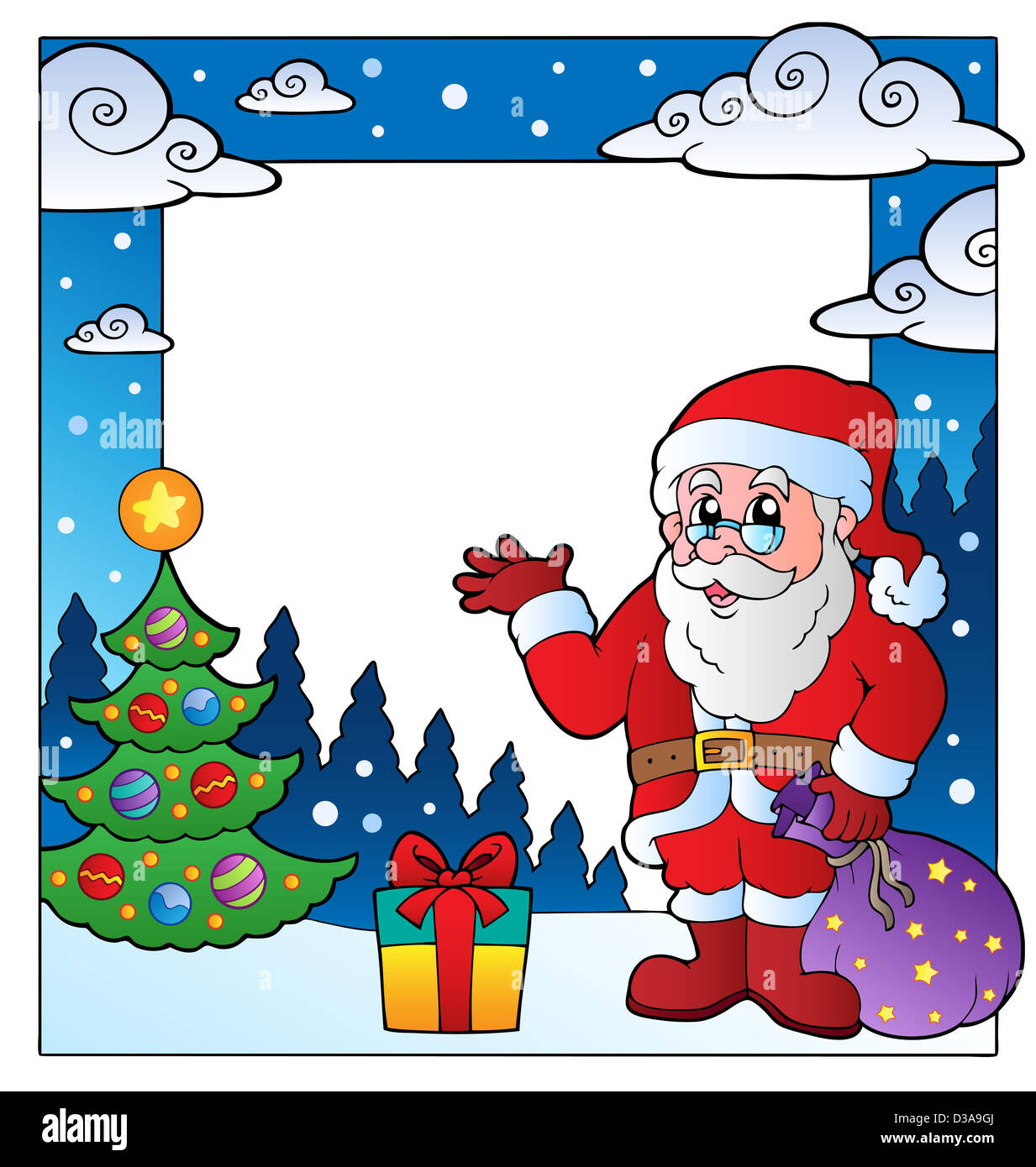 Christmas composition picture frame Cut Out Stock Images & Pictures - Alamy