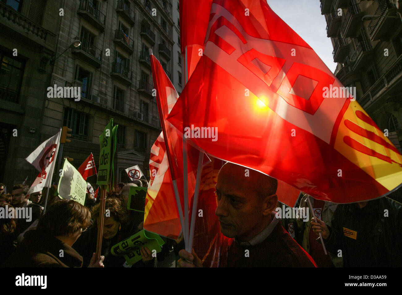 February 14th 2013, Barcelona, Spain. Police protest against budget ...