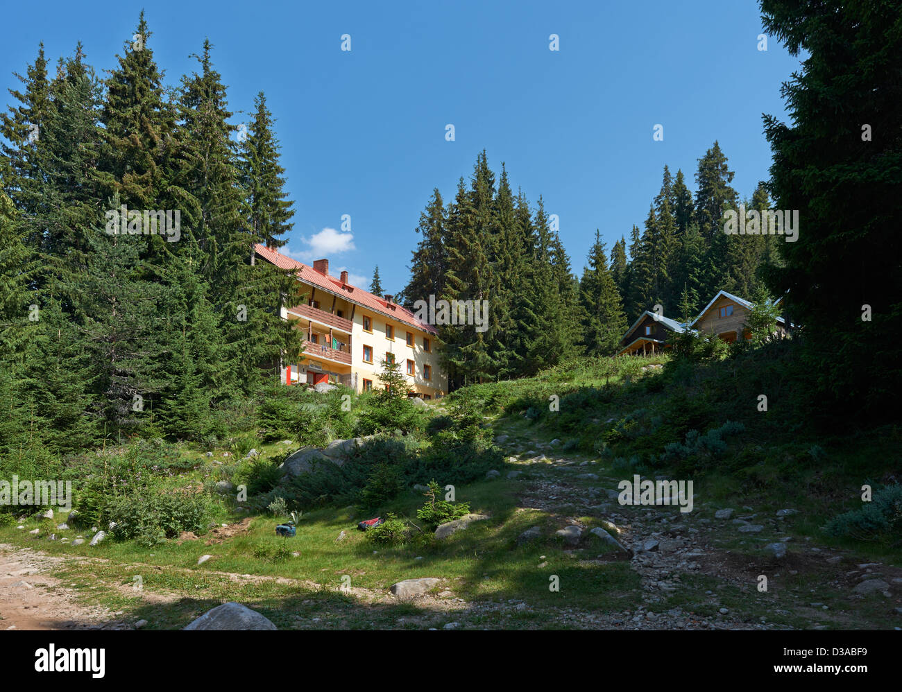 Begovitsa hut in Pirin mountain, national nature park in Bulgaria near ...