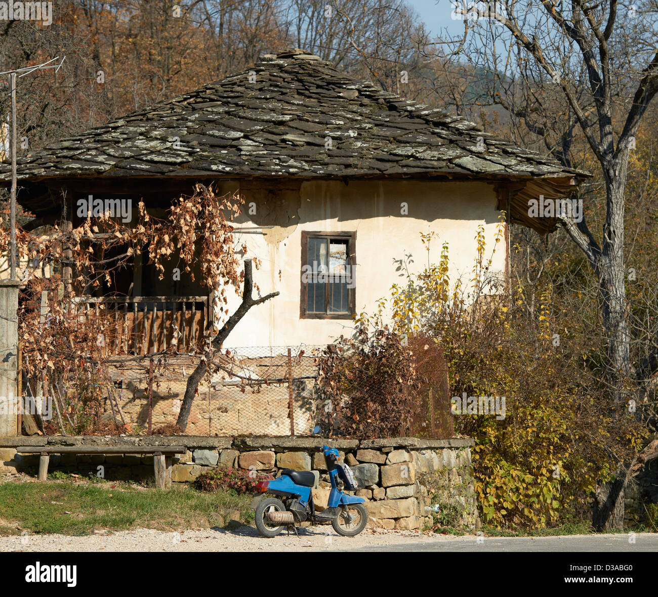 Old rural house, traditional Bulgarian architecture from central ...