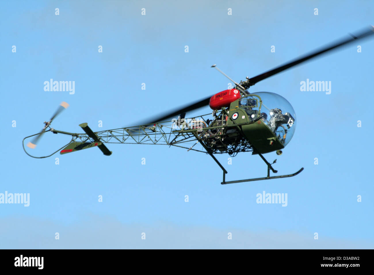 Royal New Zealand Air Force Bell-47 Sioux helicopter Stock Photo - Alamy