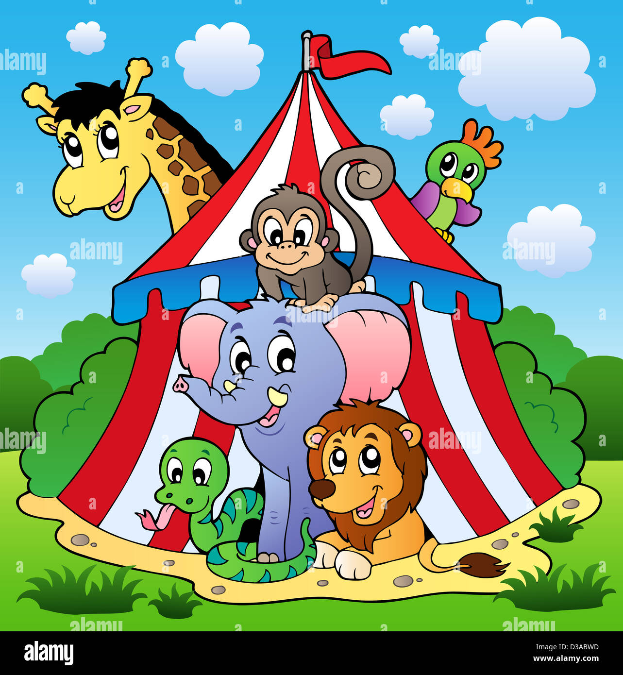 Circus theme picture 1 - picture illustration Stock Photo - Alamy