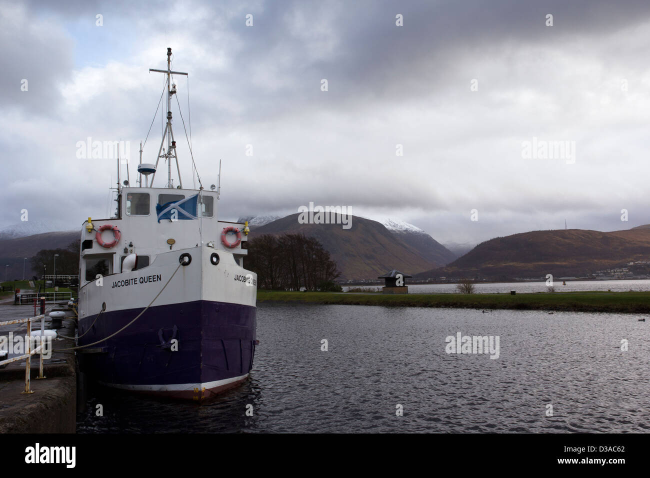 Jacobite Queen at Corpach Basin Fort William Scotland UK Stock Photo ...