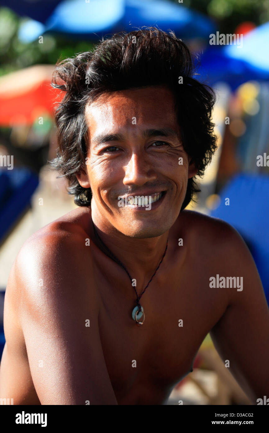 Portrait of adult Asian man smiling. Bali. Indonesia Stock Photo - Alamy
