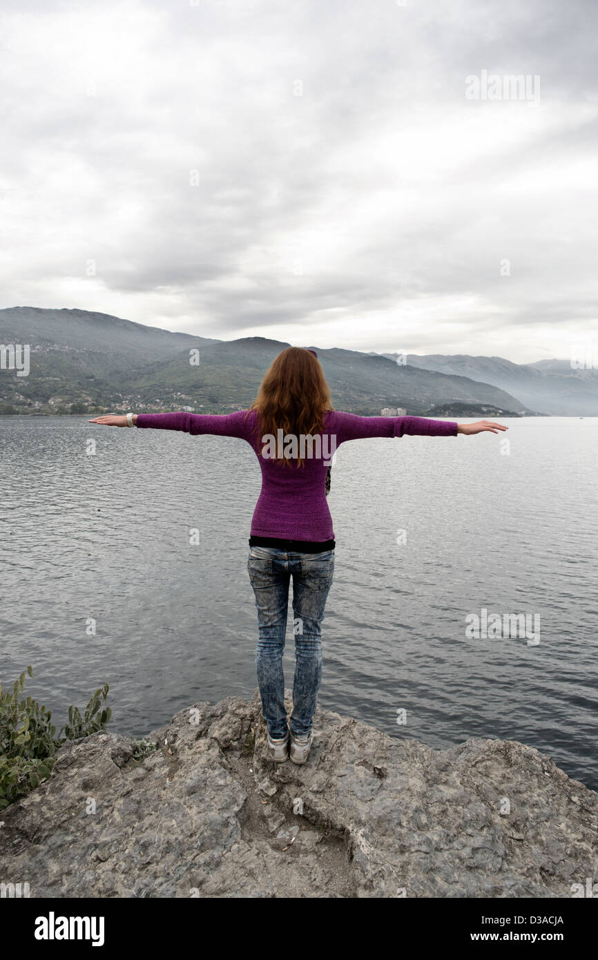A beautiful girl from the back Stock Photo - Alamy