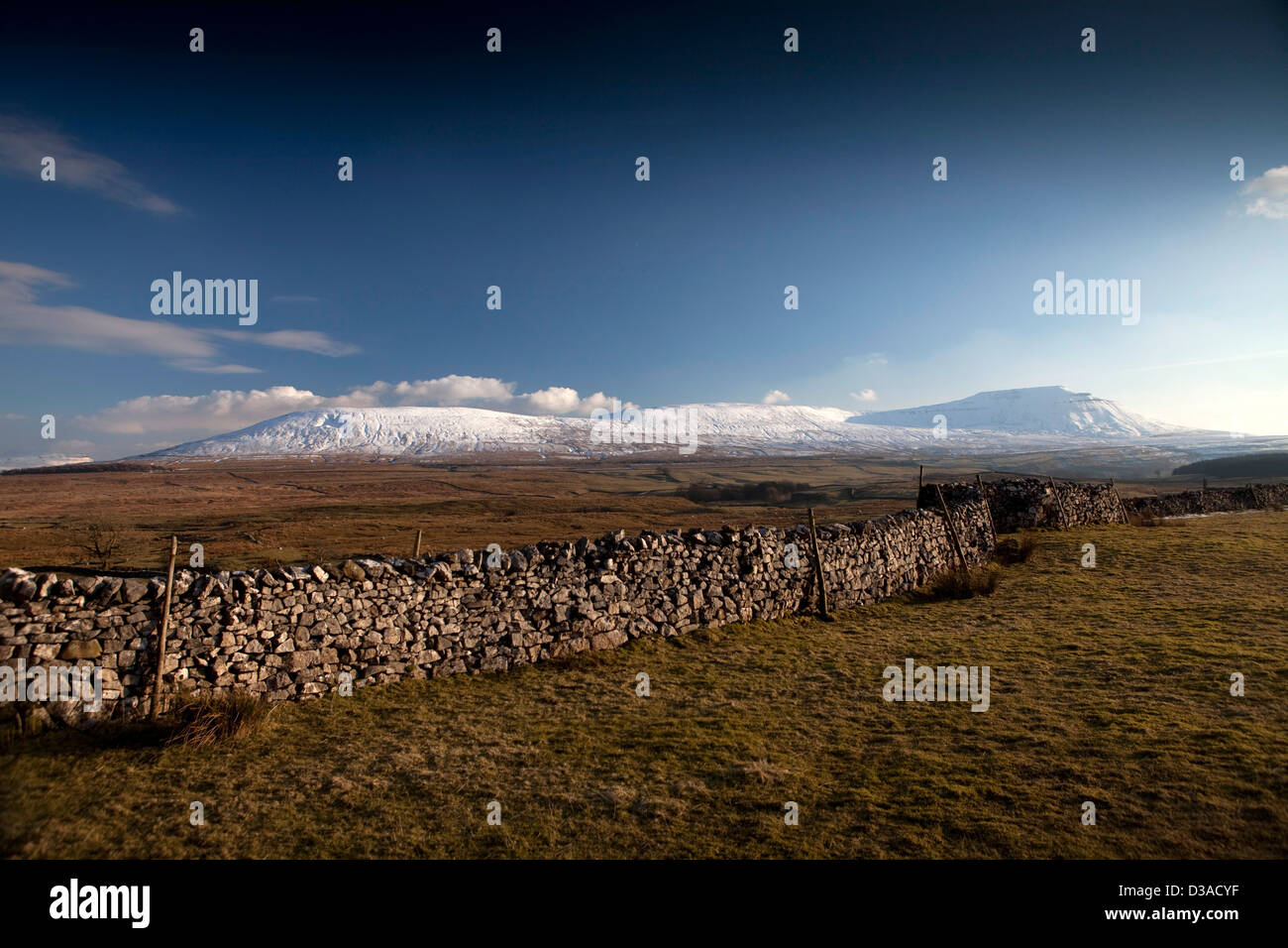 View of Ingleborough and Park Fell in the Yorkshire Dales from the ...