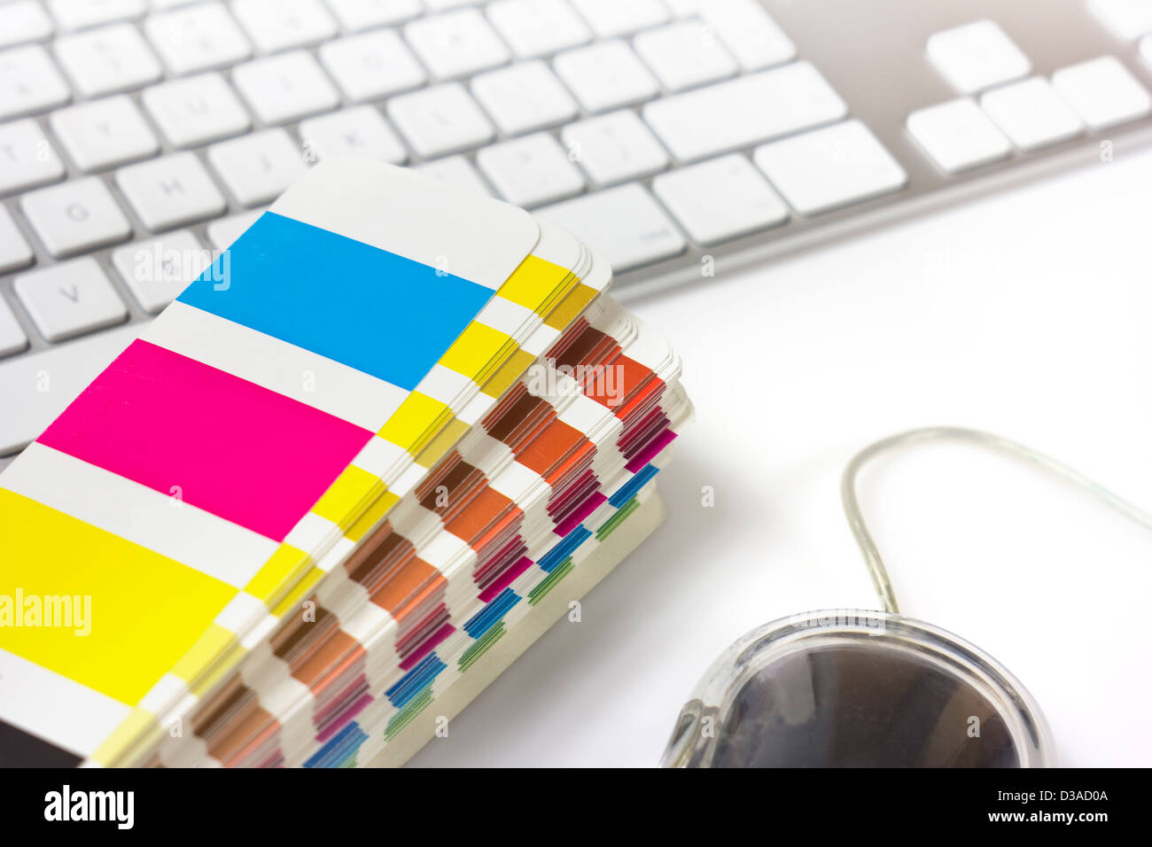 color pantone swatches, mouse and keyboard Stock Photo - Alamy