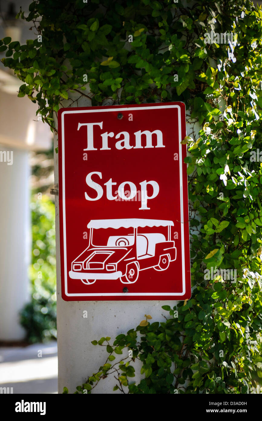 Tram Stop sign Stock Photo - Alamy