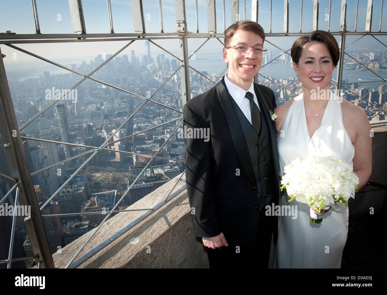 Manhattan, New York, USA. 14th February 2013. LAURIE ANN PHILLIPS and ...