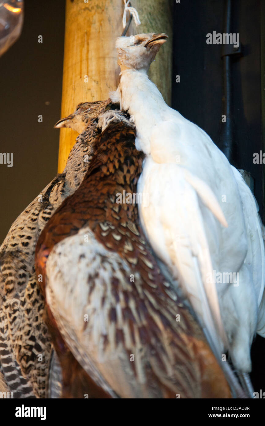 Hanging Pheasants at Borough Market in SE1 - London UK Stock Photo - Alamy