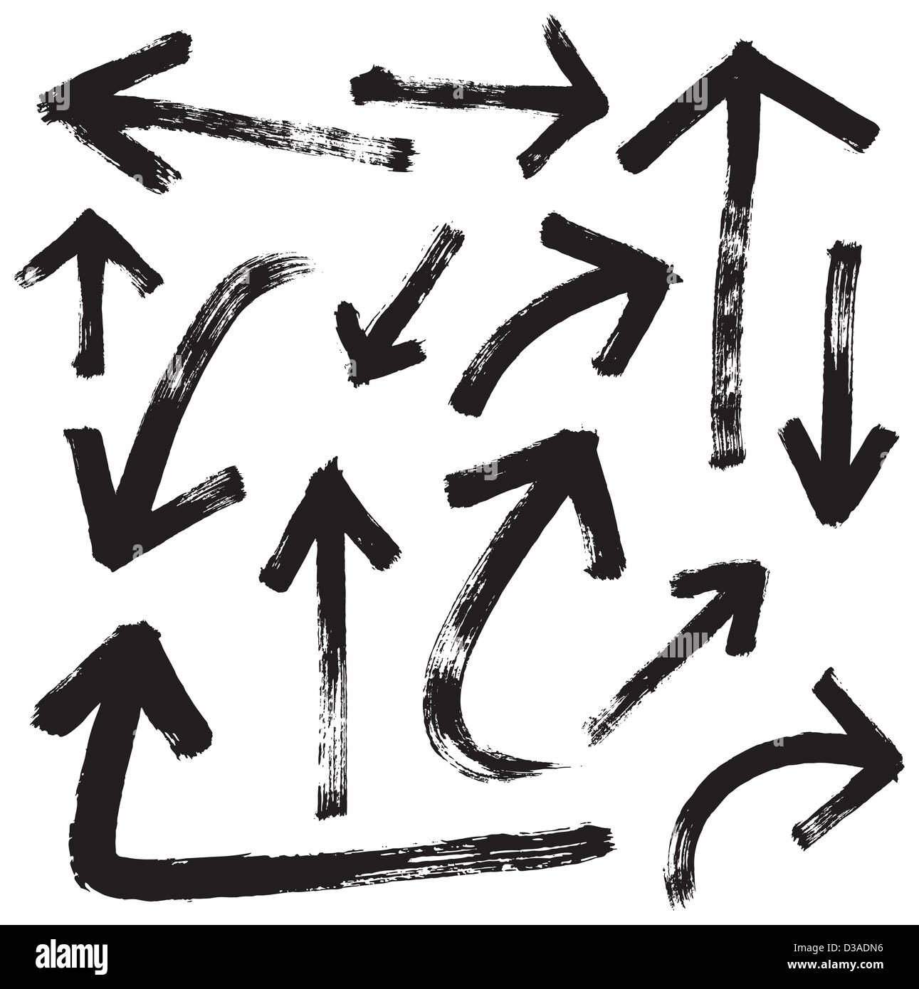 Black arrows set on Cut Out Stock Images & Pictures - Alamy