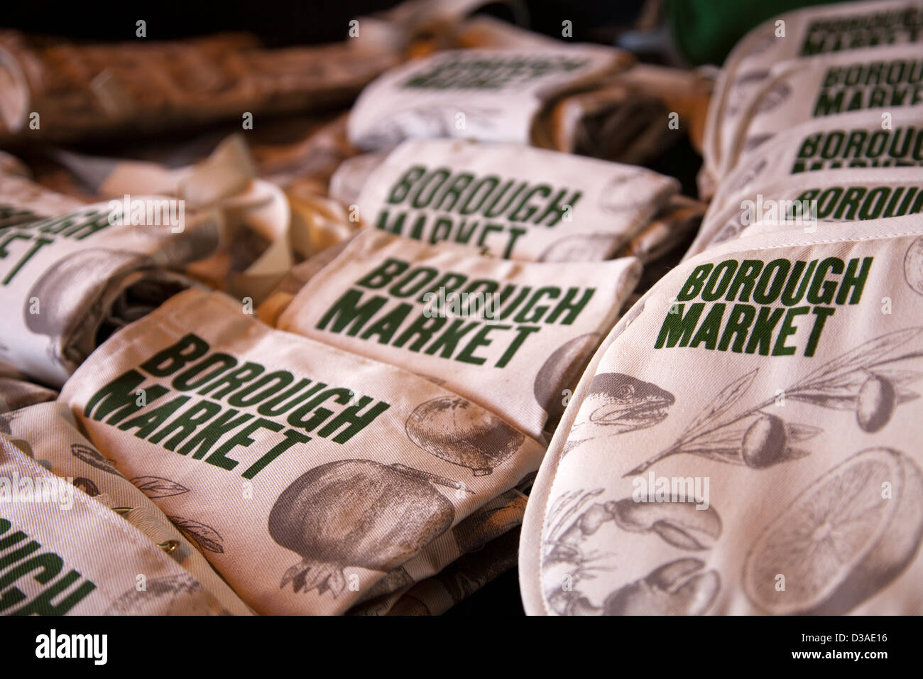 Borough Market Merchandise at the market in SE1 - London UK Stock Photo ...