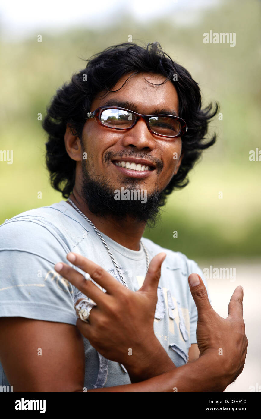 Portrait Philippine men outdoor. Philippines. Island Katiklan Stock ...