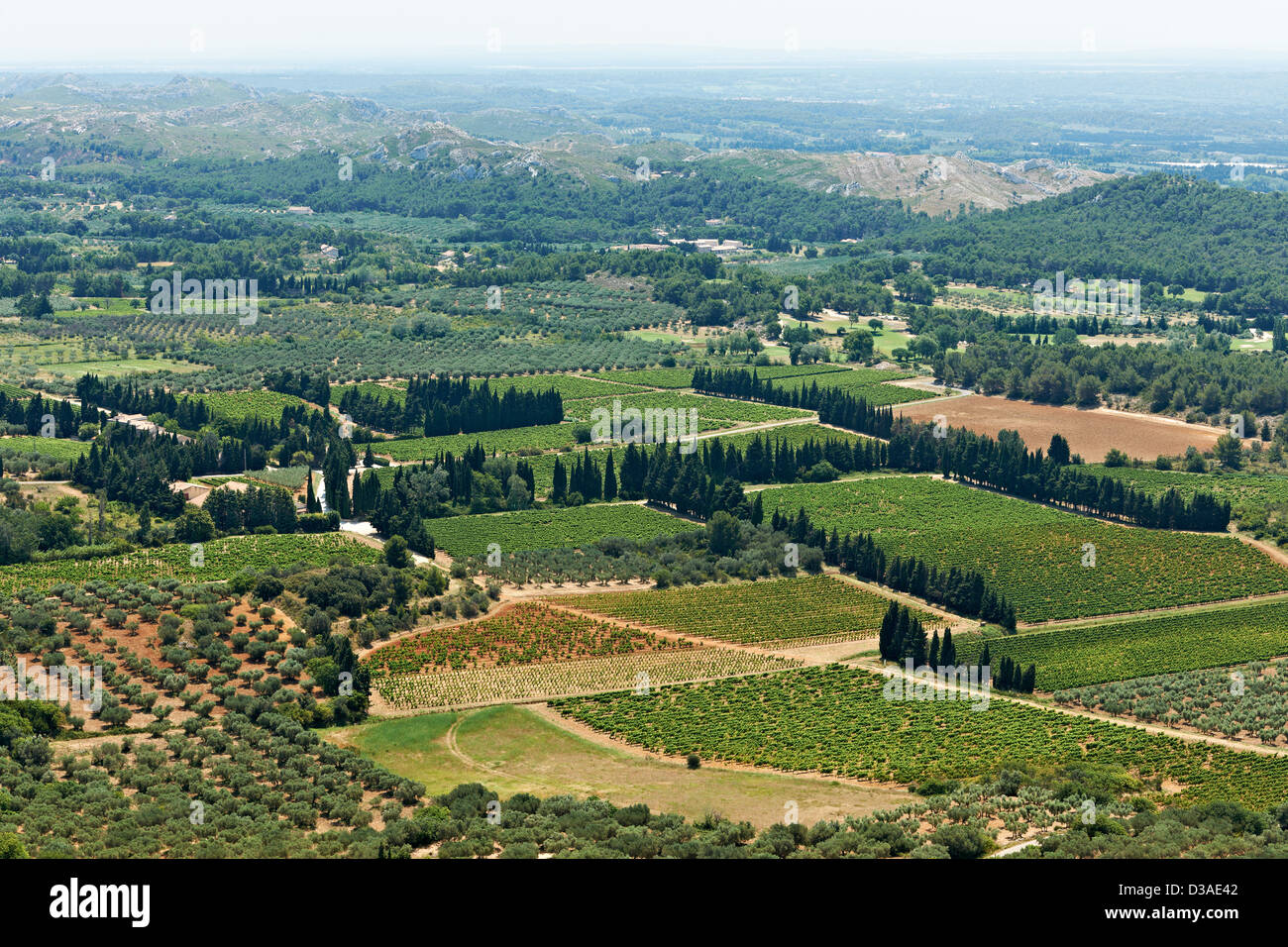 Landscape view from French Provence in summer season Stock Photo - Alamy