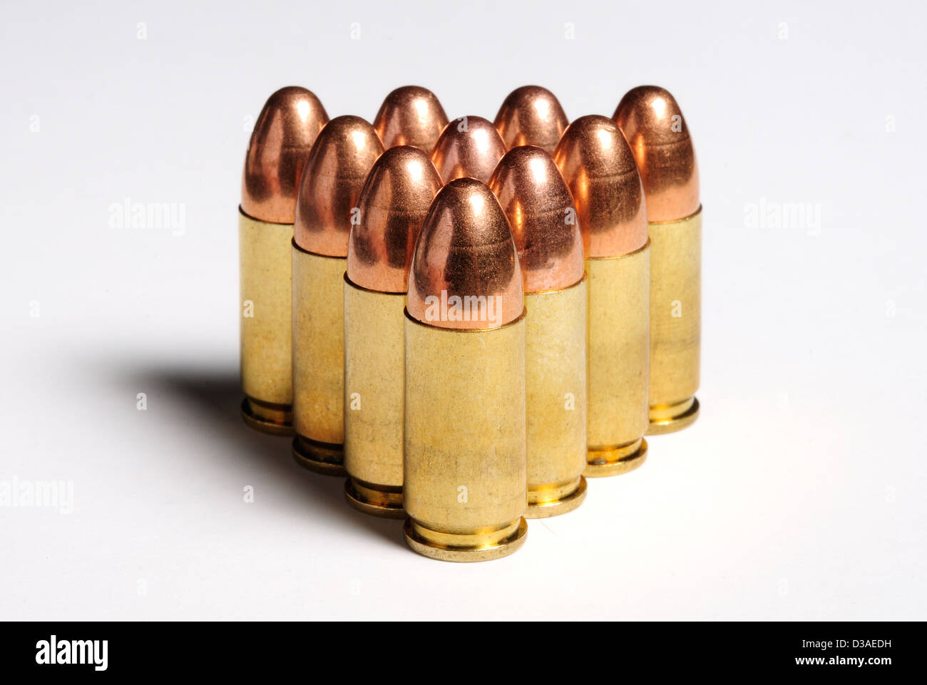 9mm bullets triangle hi-res stock photography and images - Alamy