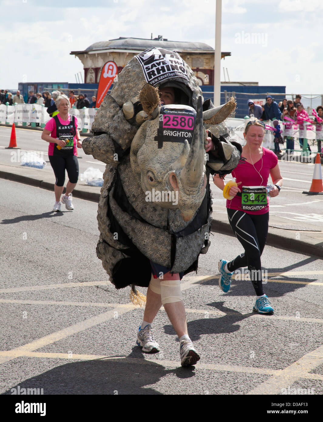 Save the Rhino. Brightom Marathon Stock Photo - Alamy