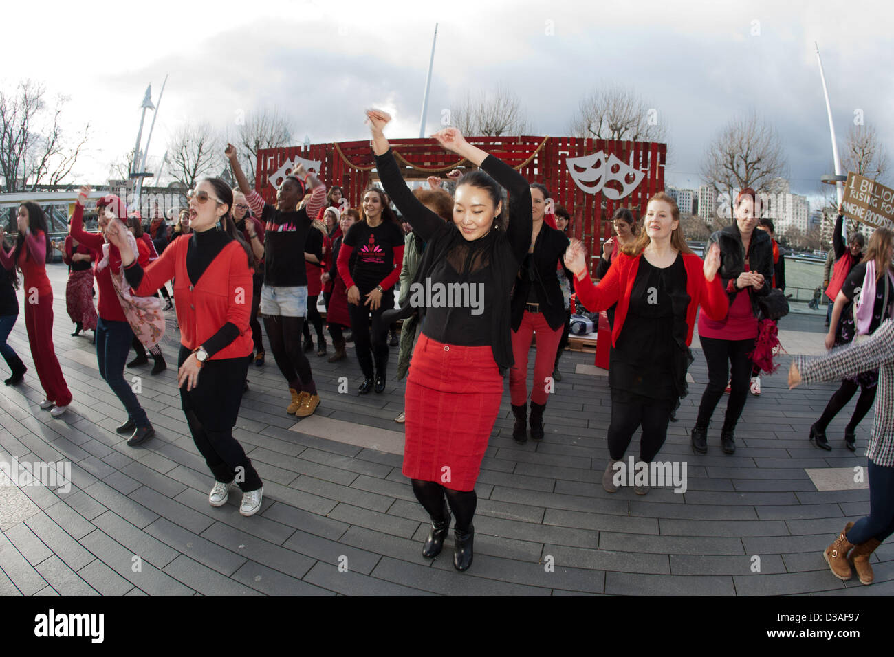 Activists hold dance flashmob outside Royal Festival Hall during the ...