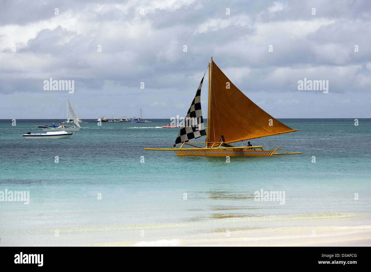 Sailing boats at an open ocean Stock Photo - Alamy