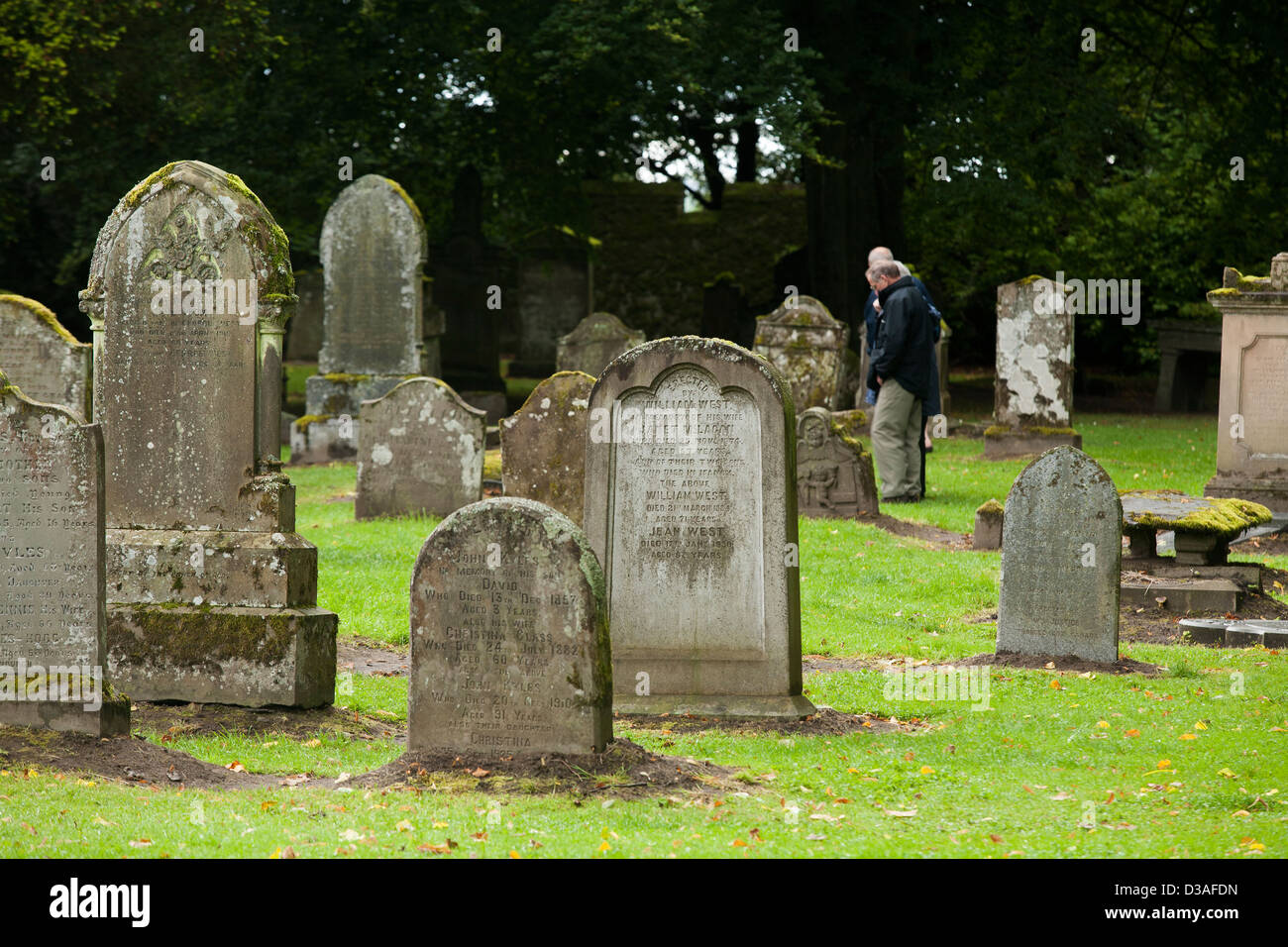 A graveyard in the grounds of Scone Palace, a historical house in the ...