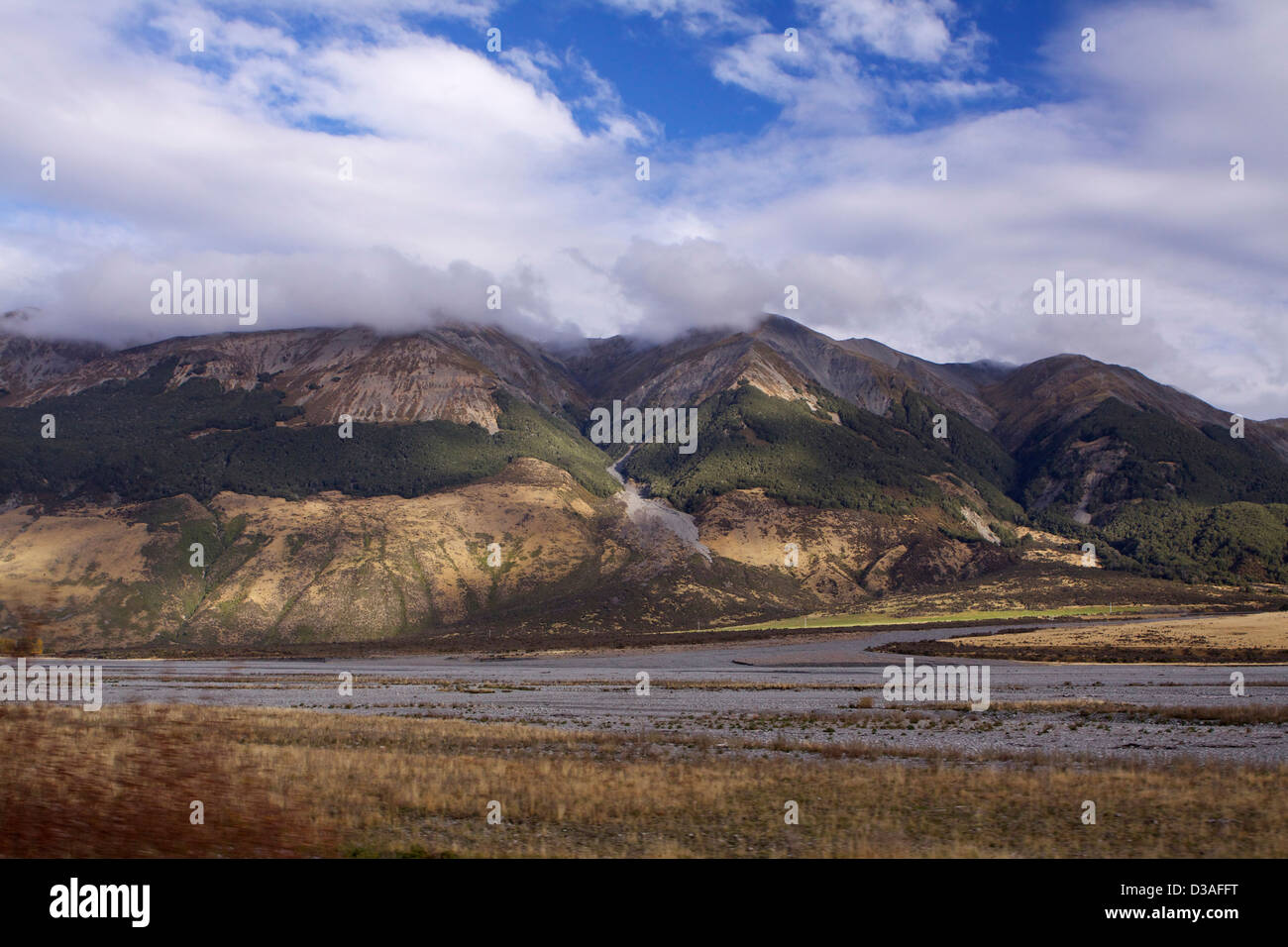 Southern Alps New Zealand travel tourism Stock Photo - Alamy