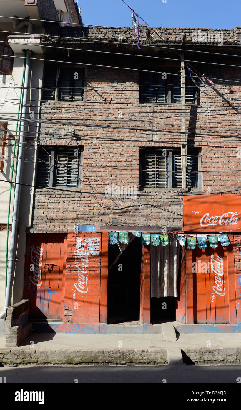 bar with Coca Cola advertising Kathmandu Nepal Stock Photo - Alamy