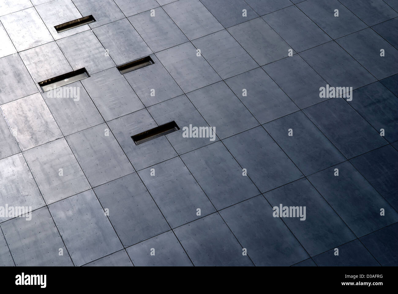 A modern metallic building facade Stock Photo - Alamy