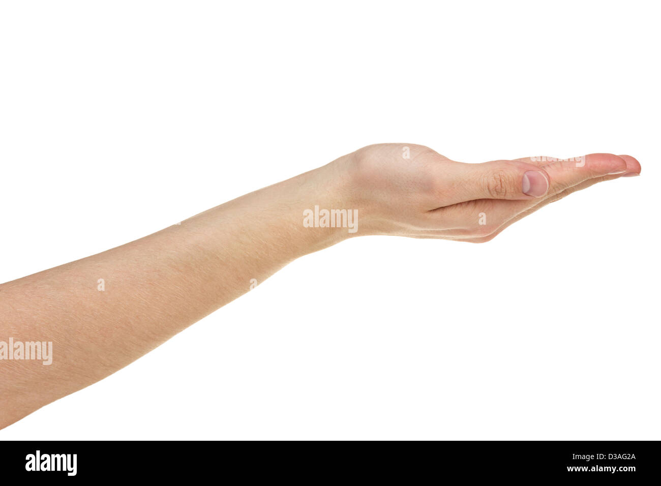 empty adult man hand, isolated on white Stock Photo - Alamy