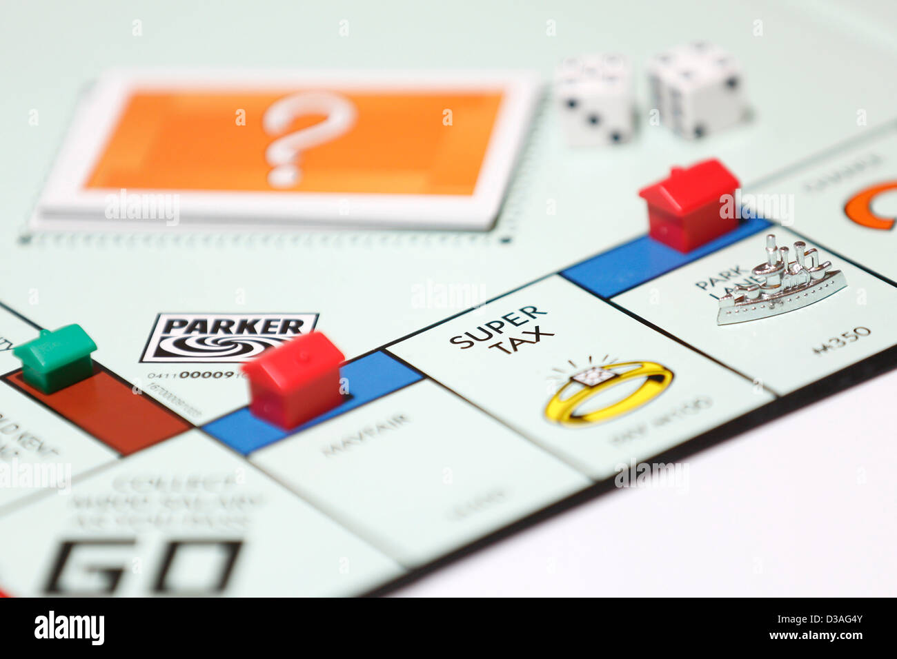 Super tax on monopoly board hi-res stock photography and images - Alamy