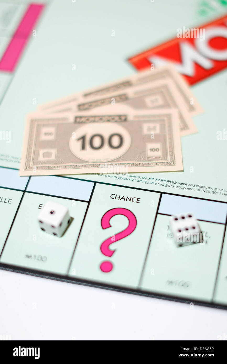 Chance on Monopoly board game Stock Photo - Alamy