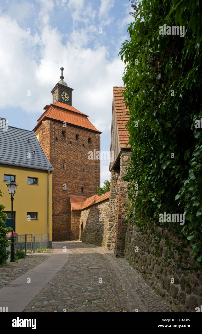 Bernau, Germany, city walls and stone gate Stock Photo - Alamy