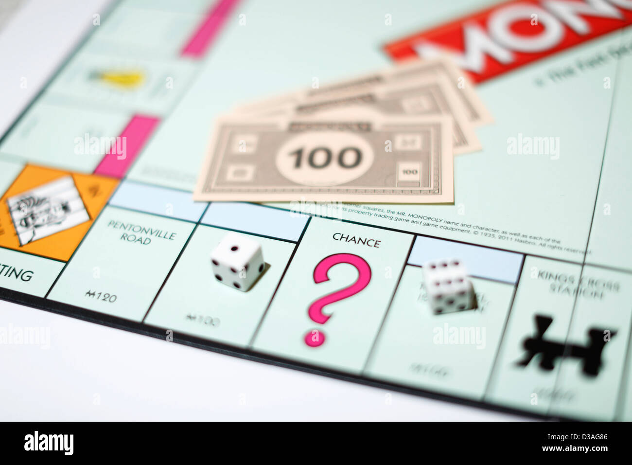 Chance on Monopoly board game Stock Photo - Alamy