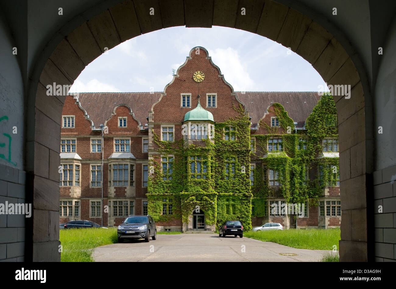 Berlin, Germany, unrenovated buildings of the former mental hospitals ...