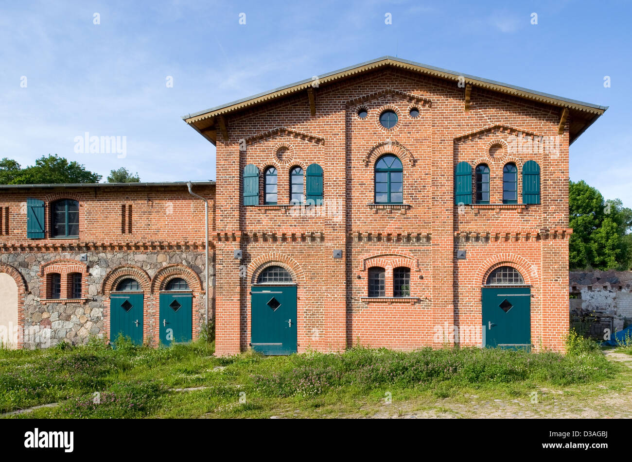 Bernau, Germany, reorganized, former stables at Castle Boernicke Stock ...