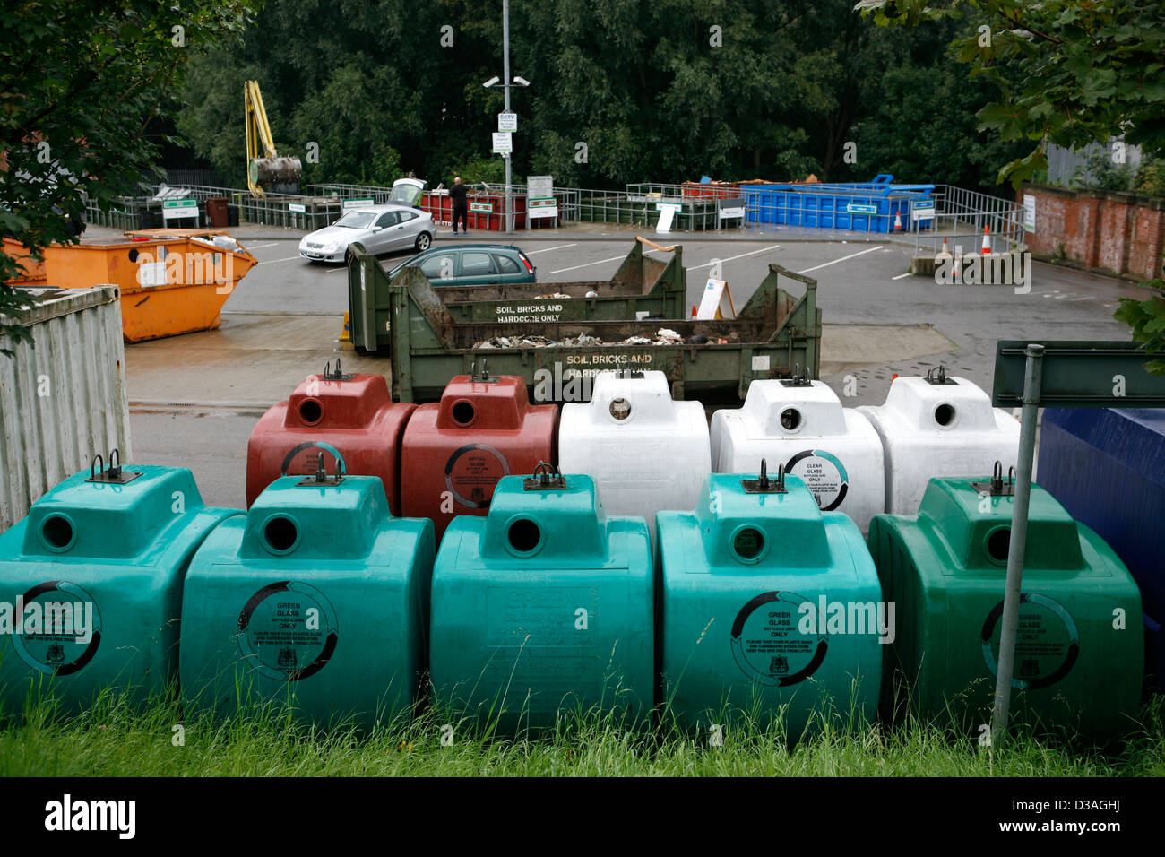 Recycling Centre for domestic use in Leeds Stock Photo - Alamy