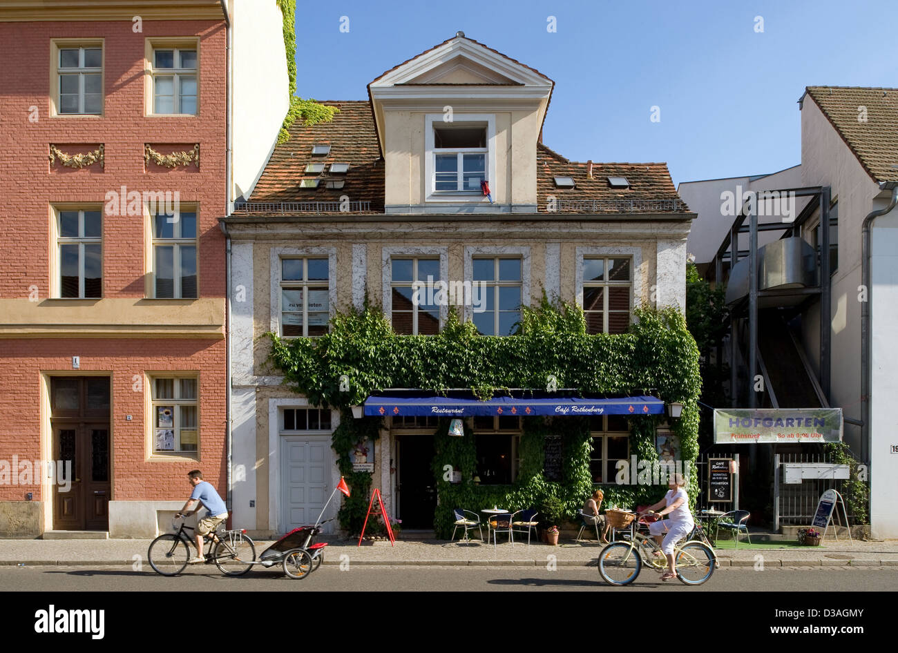 Potsdam, Germany, Rothenburg Cafe in Gutenbergstrasse Stock Photo - Alamy