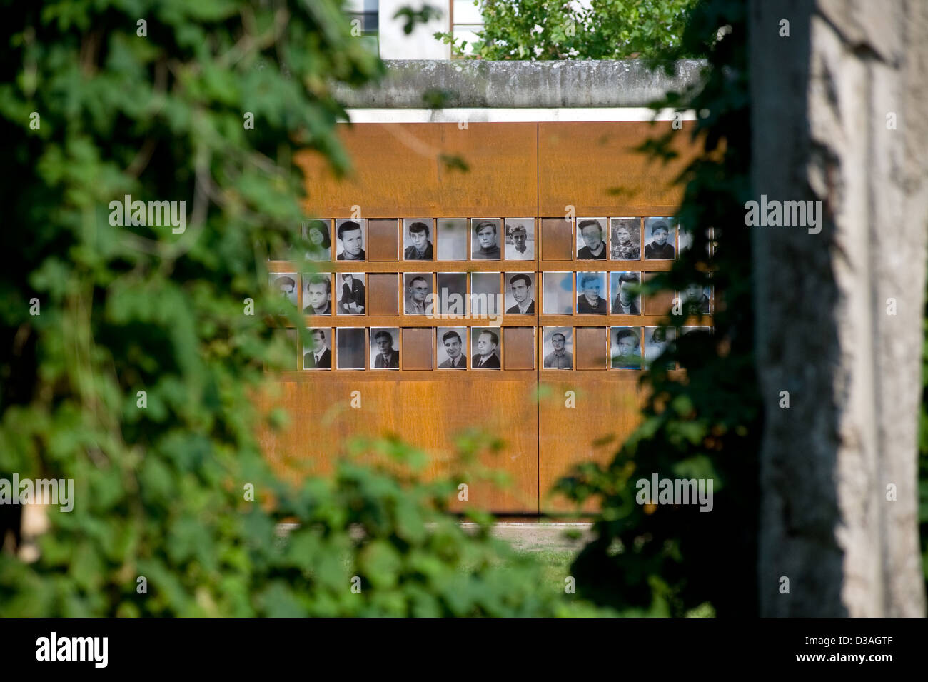 Berlin, Germany, the memory window of the Berlin Wall Memorial Stock ...