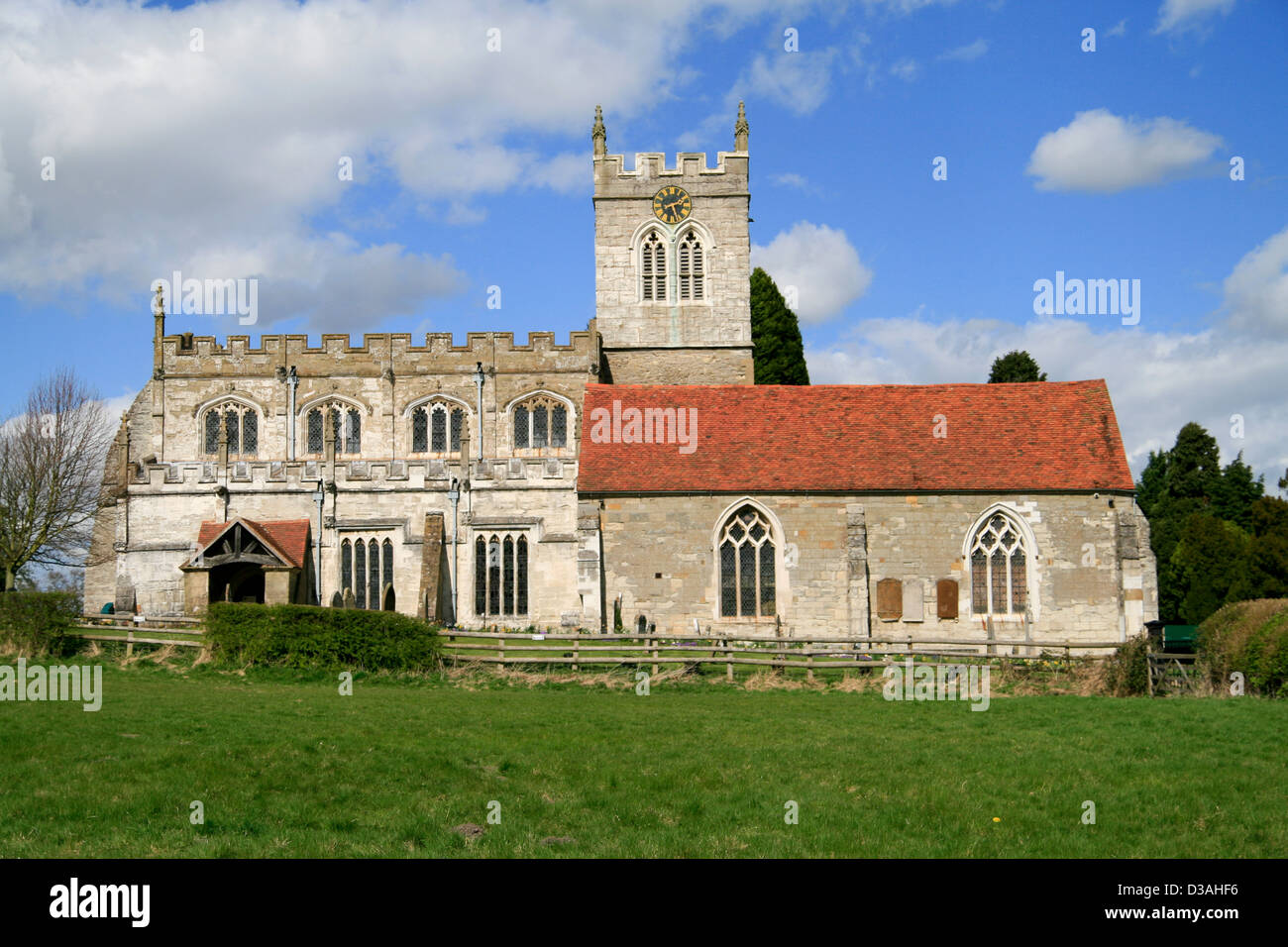 Parish church Wootton Wawen Warwickshire England UK Stock Photo - Alamy